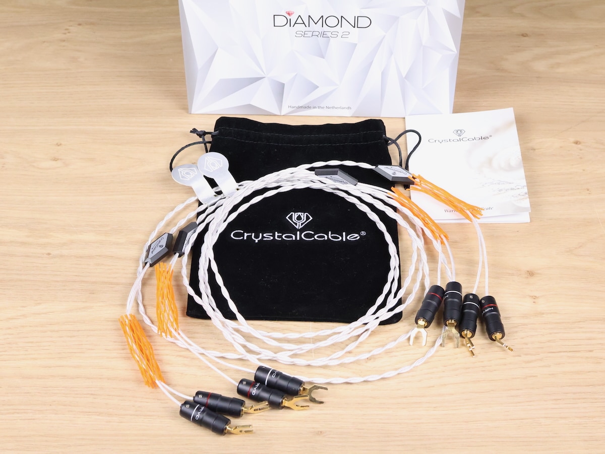 Crystal Cable Reference2 Diamond highend silver-gold audio speaker ...